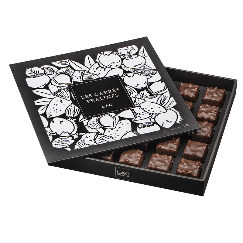 Praline Squares 200g - Lac Chocolatier